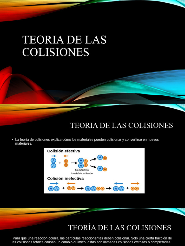 Teoria de Las Colisiones | PDF | Equilibrio químico | Reacciones químicas