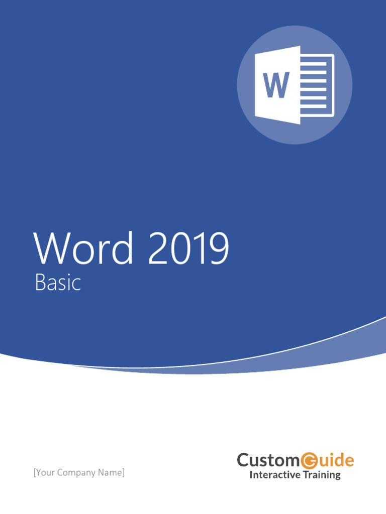 Word 2019 Basic Student Guide Eval | PDF | Microsoft Word | Computer File