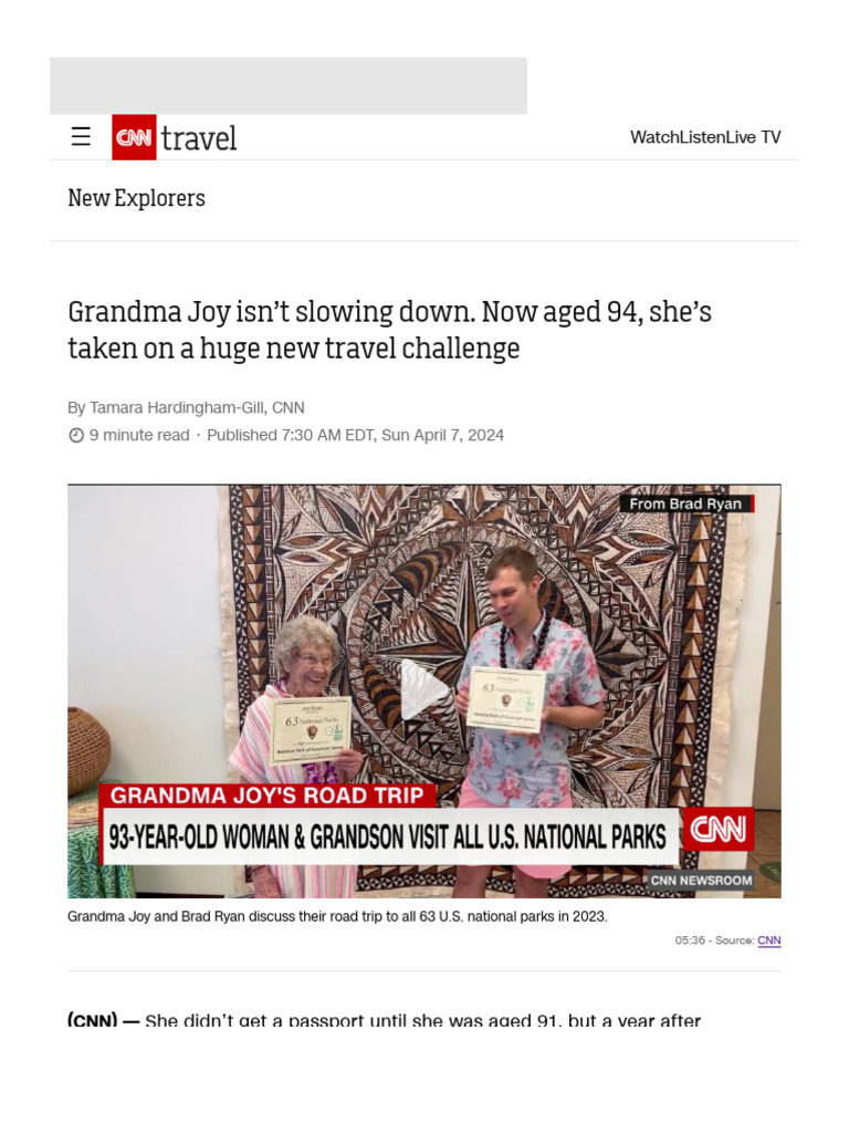 Grandma Joy - Now Aged 94, This Viral Star Is Taking On A New Travel ...