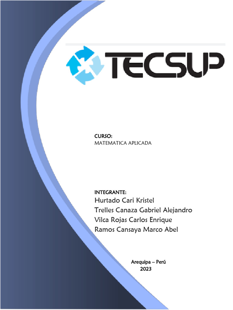 Matemática Aplicada - Tecsup Arequipa | PDF