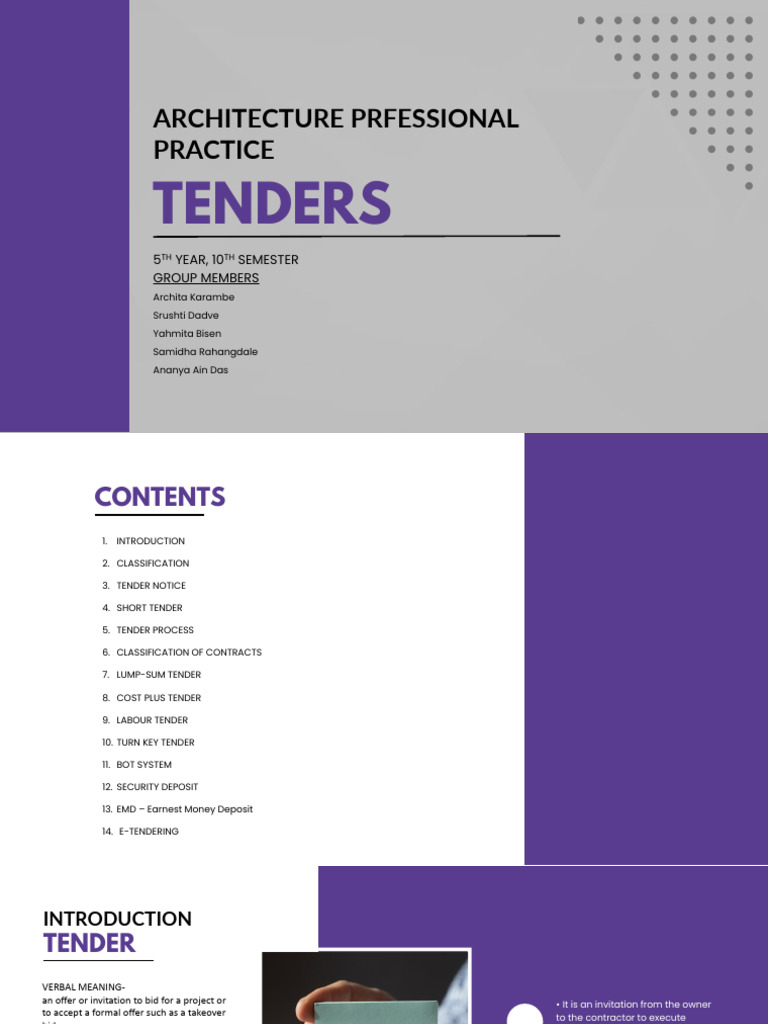 PP - Tender | PDF | Employment | Business