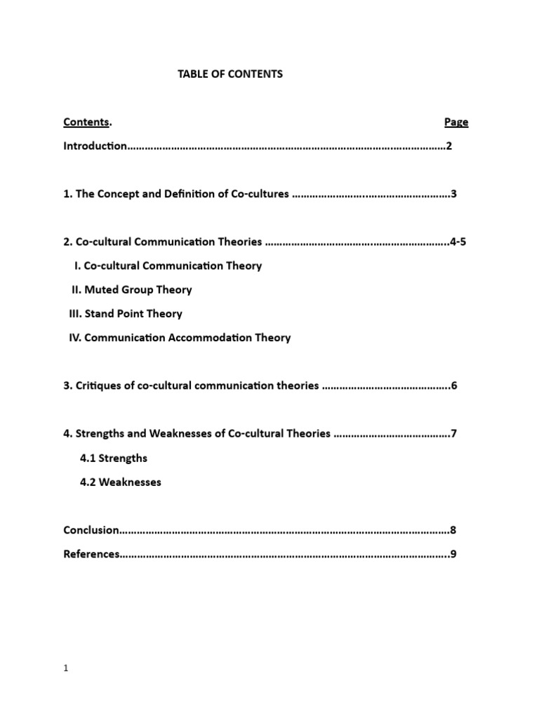 Co-Cultures: Communication Theories & Insights | PDF ...