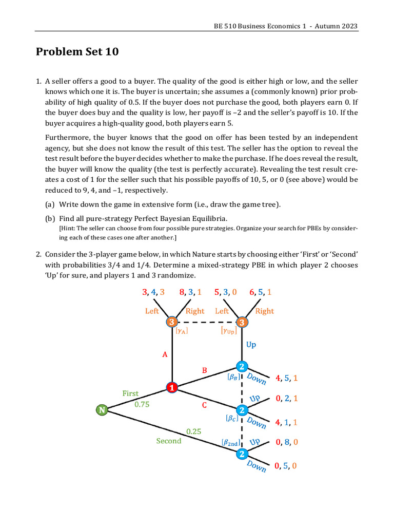 Economics Problem Set Analysis | PDF | Law | Career & Growth