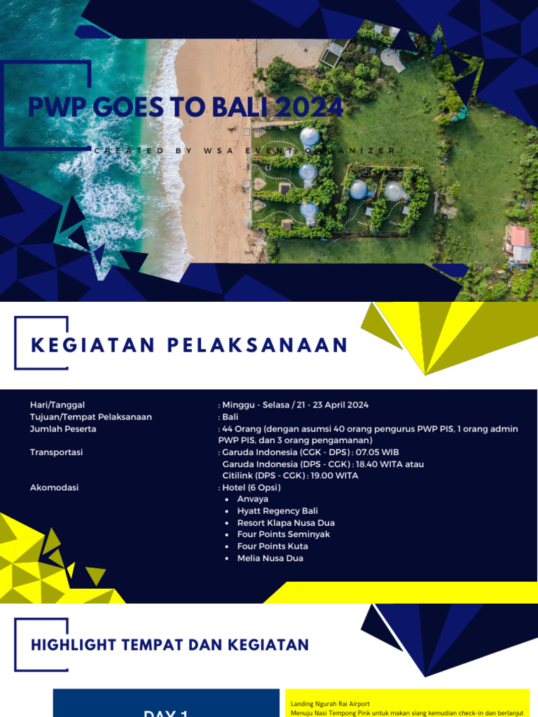 PWP Goes To Bali 2024 (Revise) | PDF
