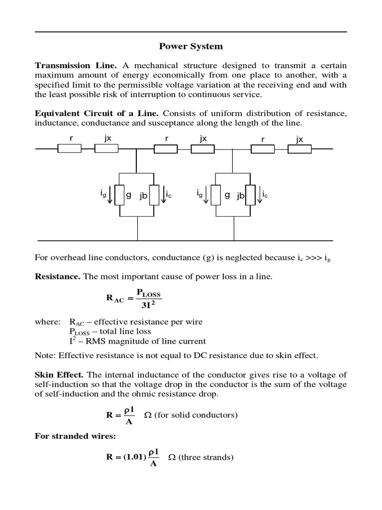 Power Systems | PDF | Electrical Resistance And Conductance | Electrical Conductor