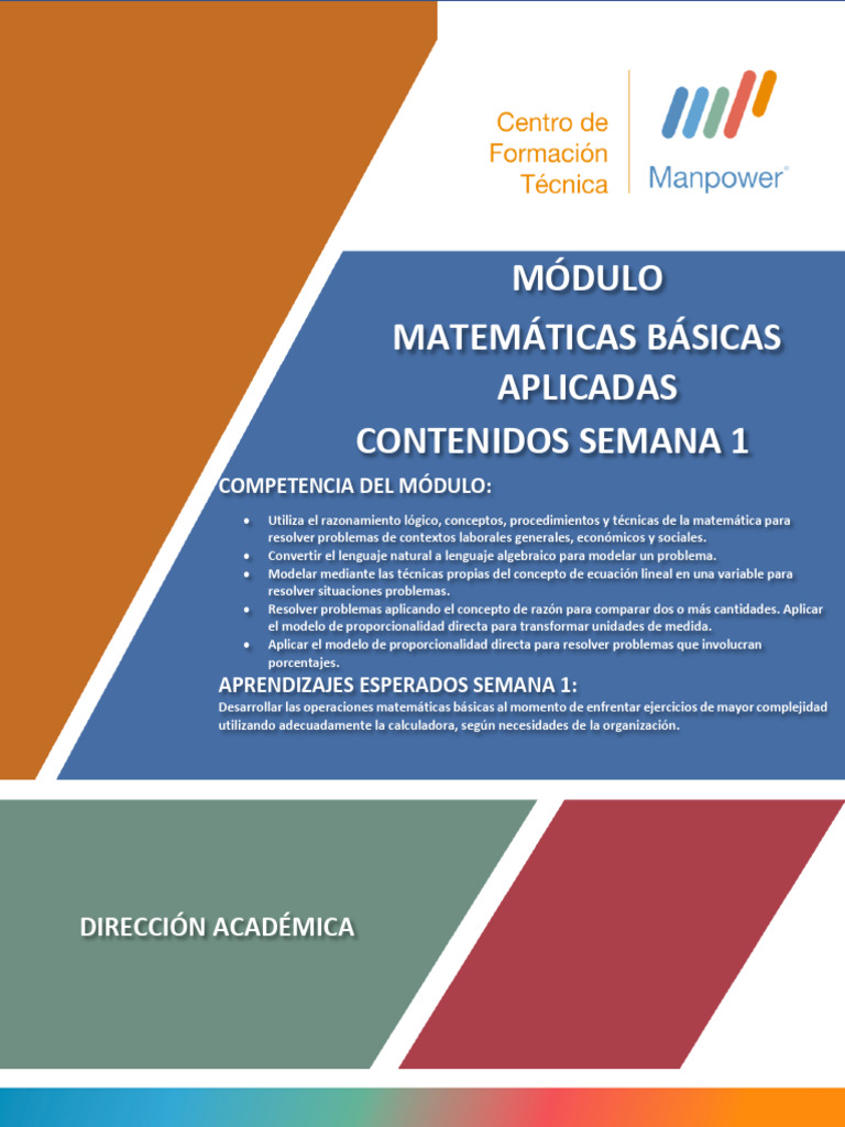 Matemáticas Básicas Aplicadas - Semana 1 Final | PDF | Números | Entero Matemáticas Básicas Aplicadas - Semana 1 Final | PDF | Números | Entero