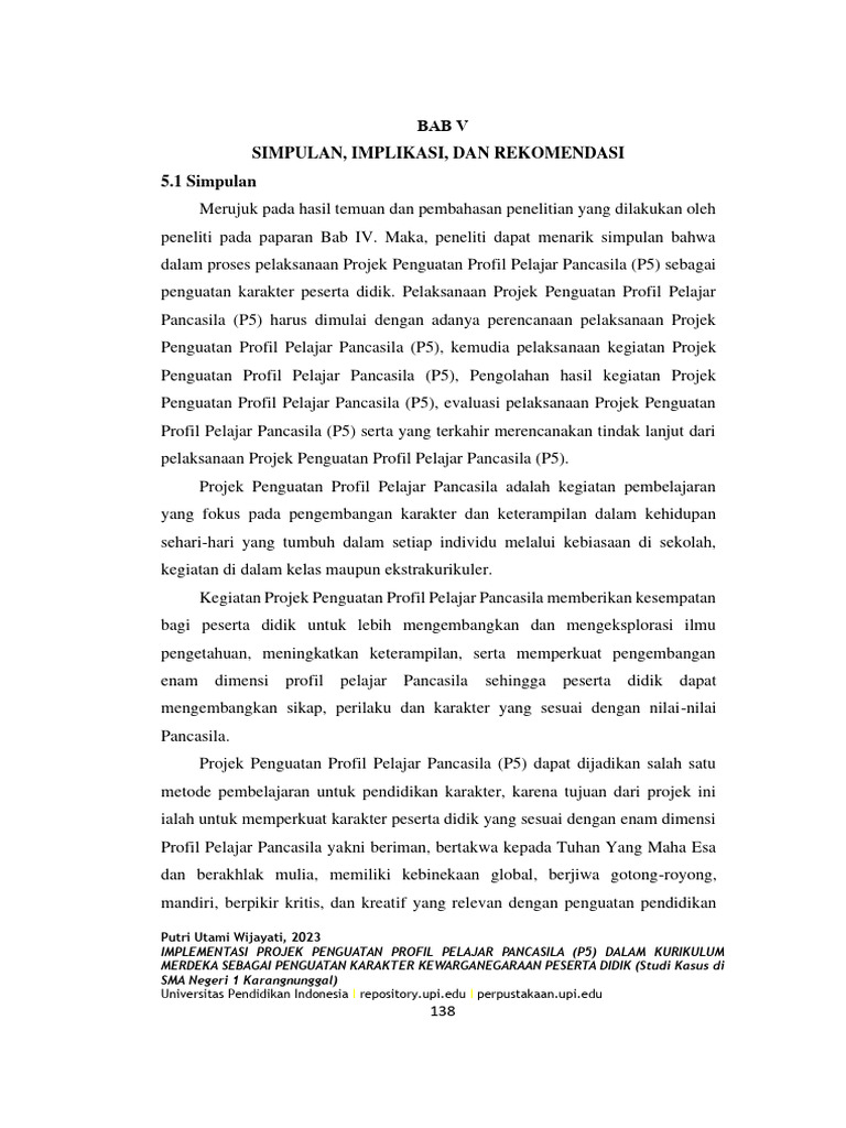 Implementasi P5 untuk Karakter Kewarganegaraan | PDF | Kesehatan Holistik