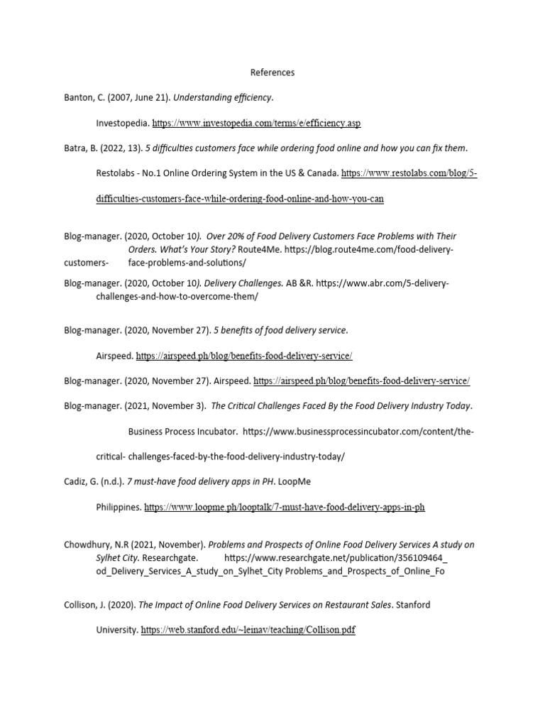 References | PDF | Service Industries