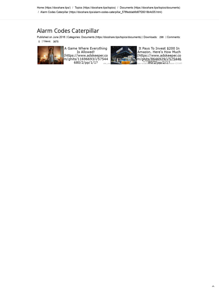 Alarm Codes Caterpillar - DocShare - Tips | PDF | Turbocharger | Relay