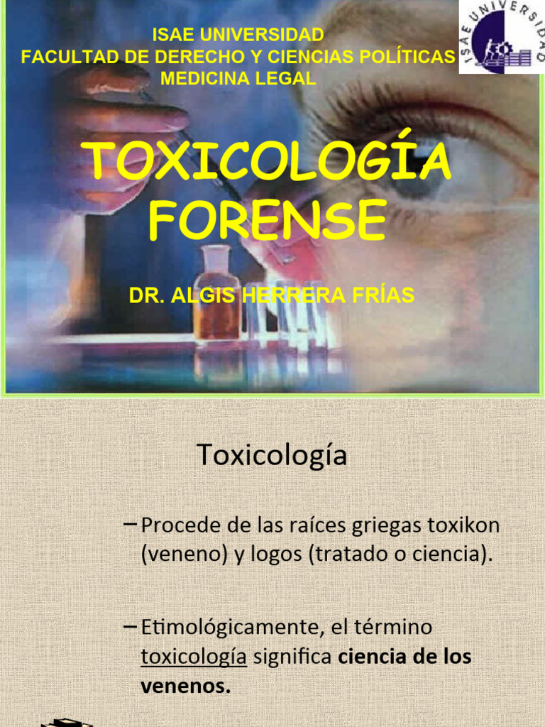 Lección #5 Toxicologia-Forense - 24353 - 0 | PDF | Toxicidad | Toxicología