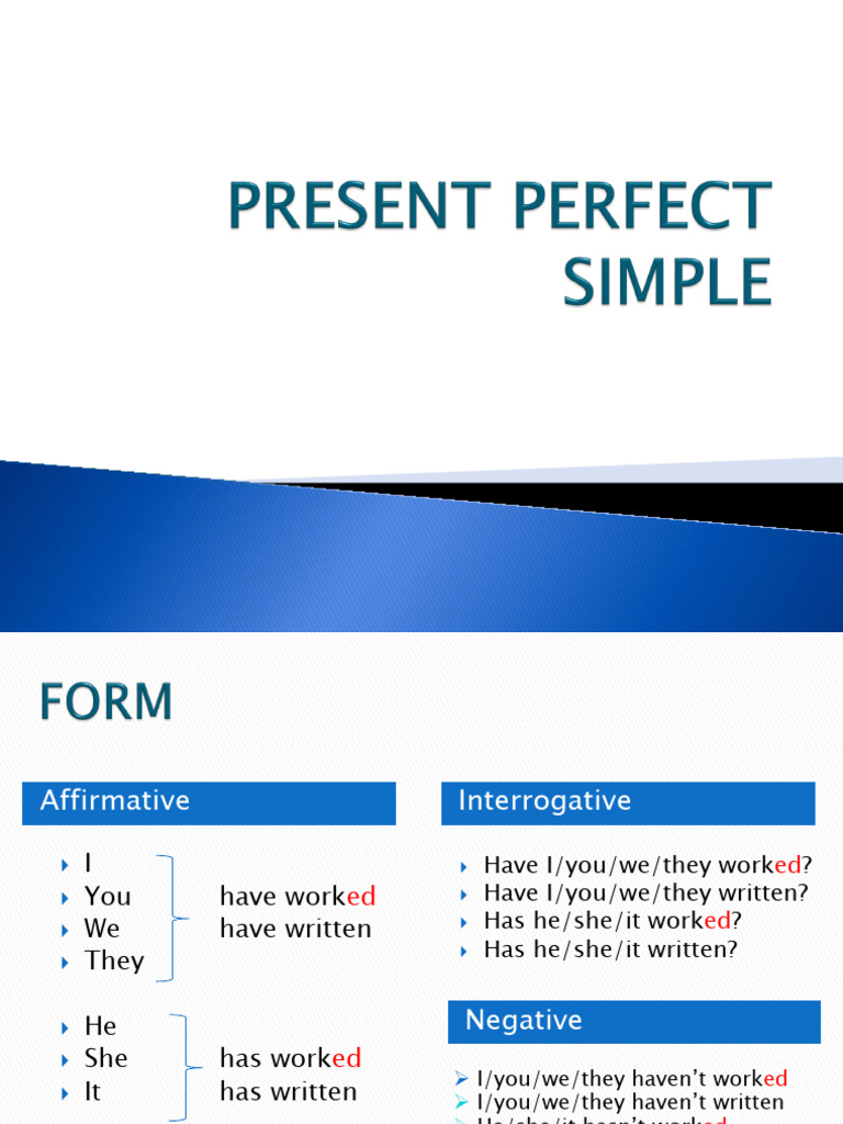 present perfect | PDF