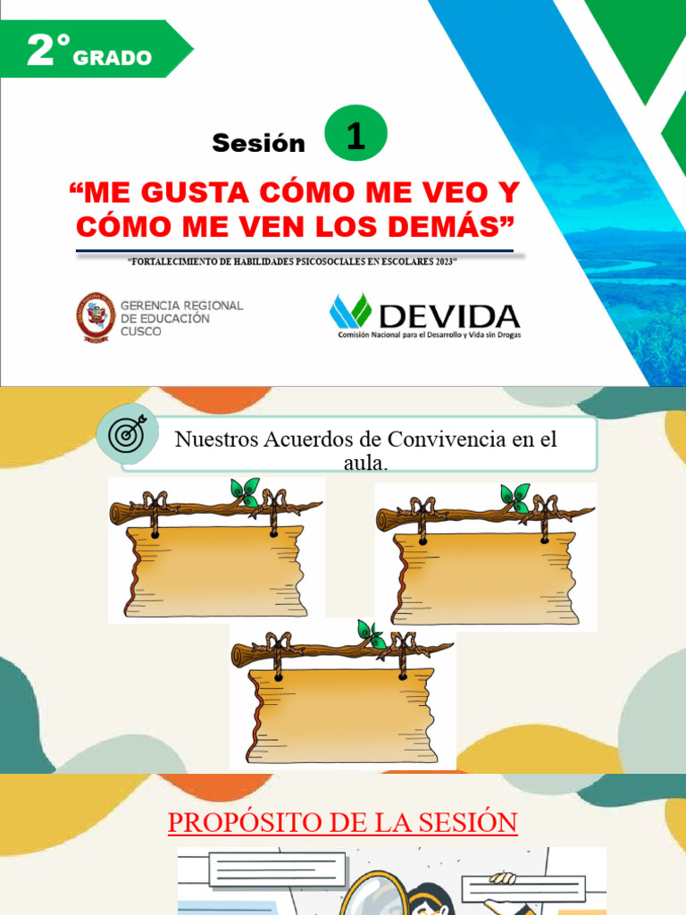 sesión 1 - Me gusta cómo me veo y cómo me ven los demás (2do) | PDF