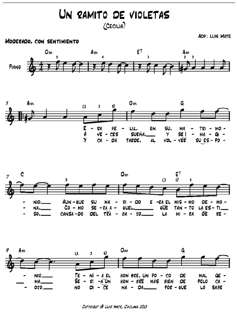 Un Ramito de Violetas Cecilia | PDF