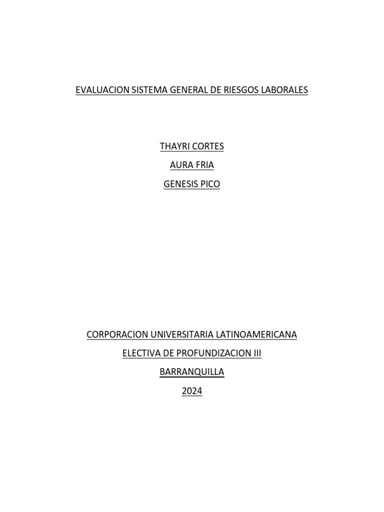 Evaluacion SRGL | PDF | Pensión | Medicina