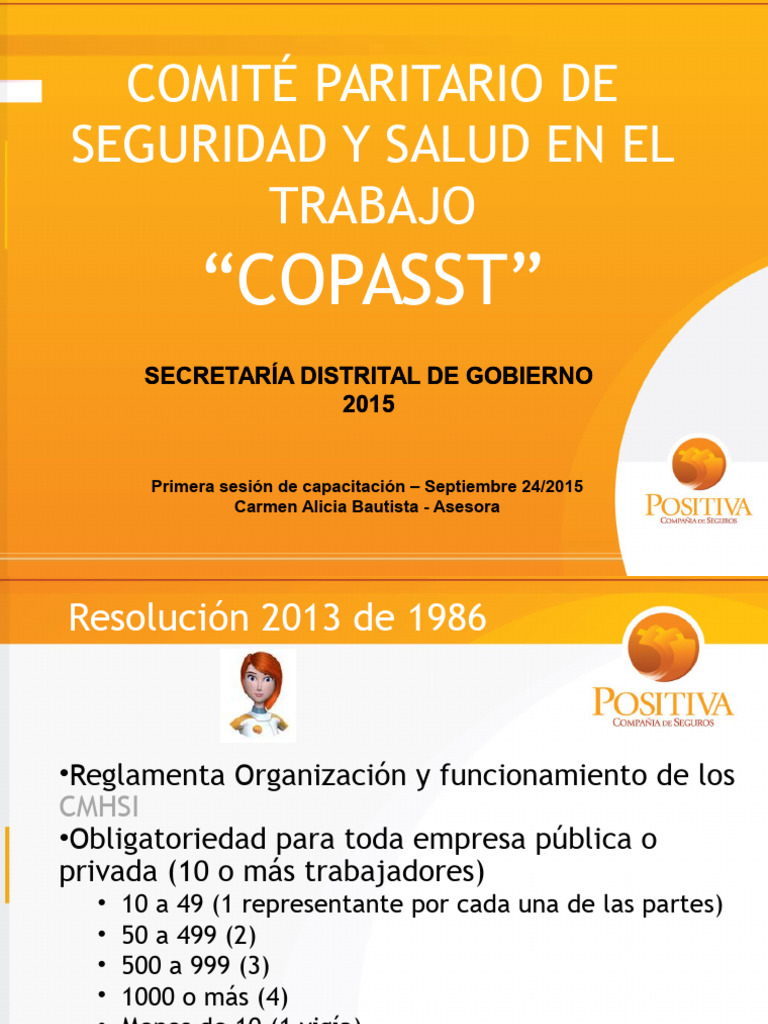 Clase 4.2 Copasst PDF | PDF | Seguridad y salud ocupacional | Gobierno