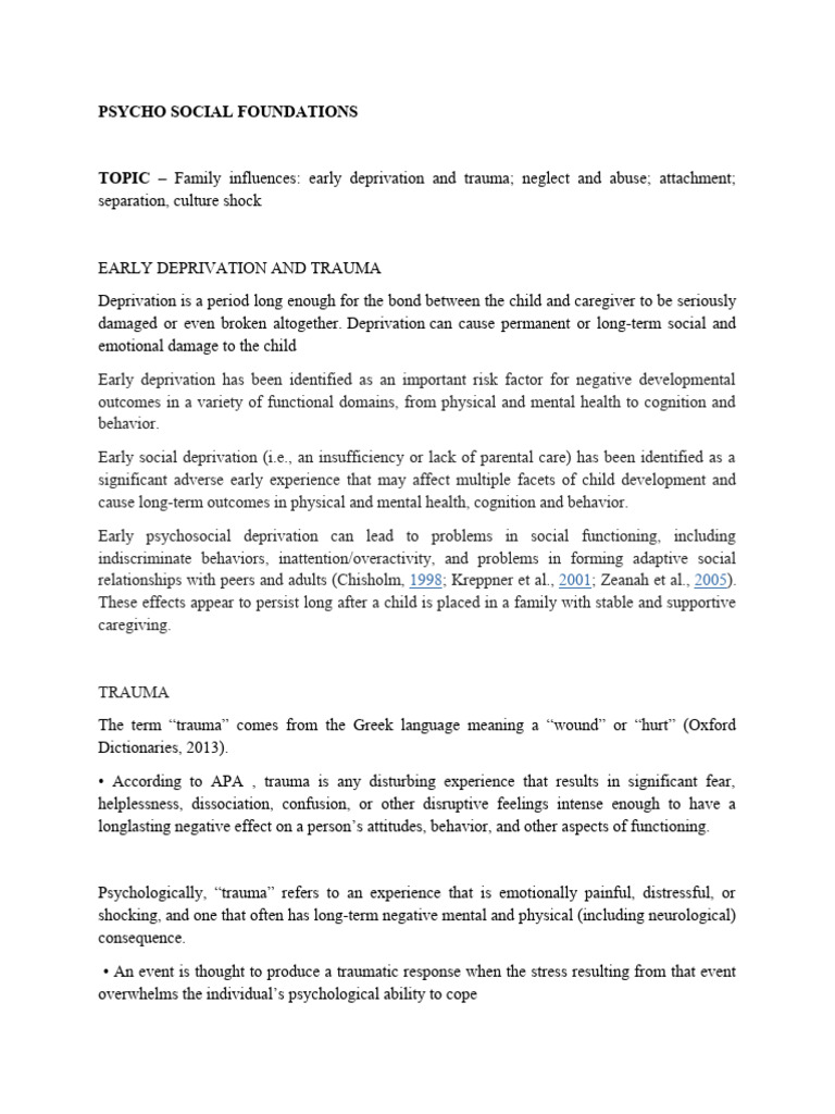 Family Influence | PDF | Attachment Theory | Psychological Trauma