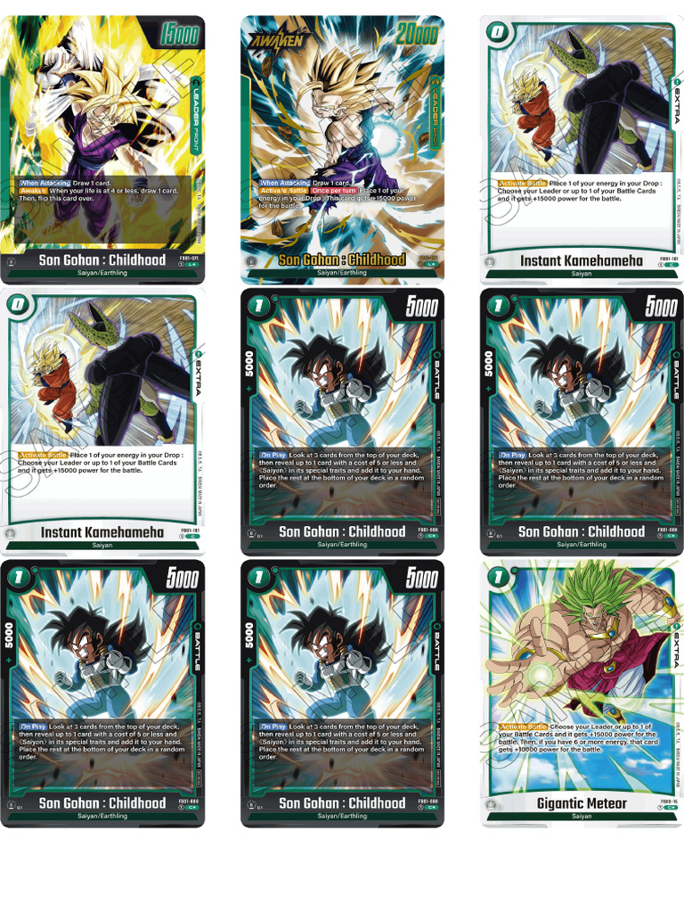 Decklist Gohan | PDF