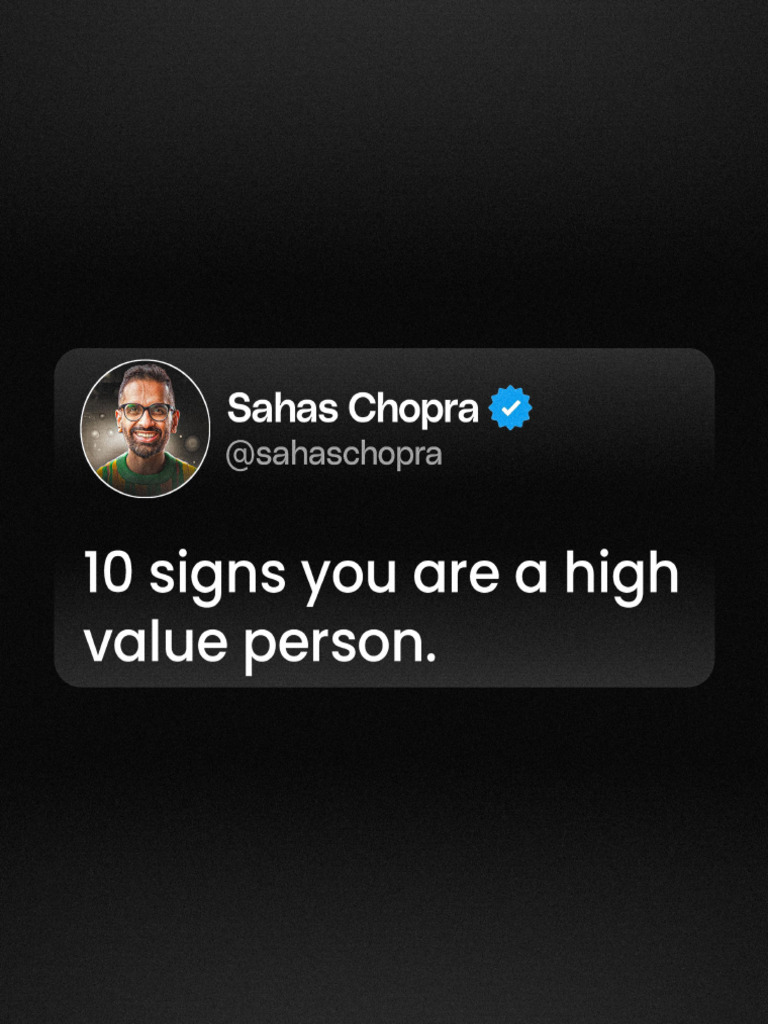 10 Signs you are a high value person | PDF