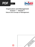 Organization and Management Quarter 1 Week 1 | PDF | Leadership | Learning