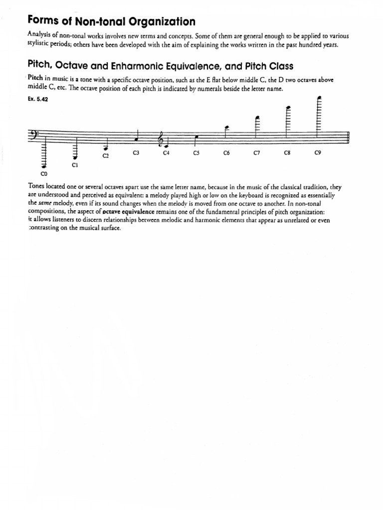 Pitch Sets and 12 Tone Notes | PDF