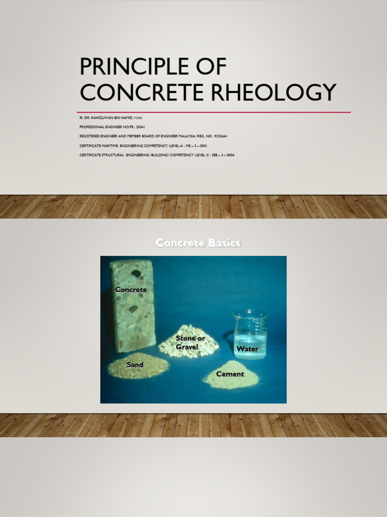 Slide - Principle of Concrete Rheology | PDF | Concrete | Cement