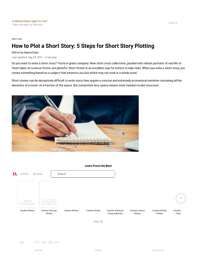 How to Plot a Short Story_ 5 Steps for Short Story Plotting - 2024 - MasterClass | PDF | Narration
