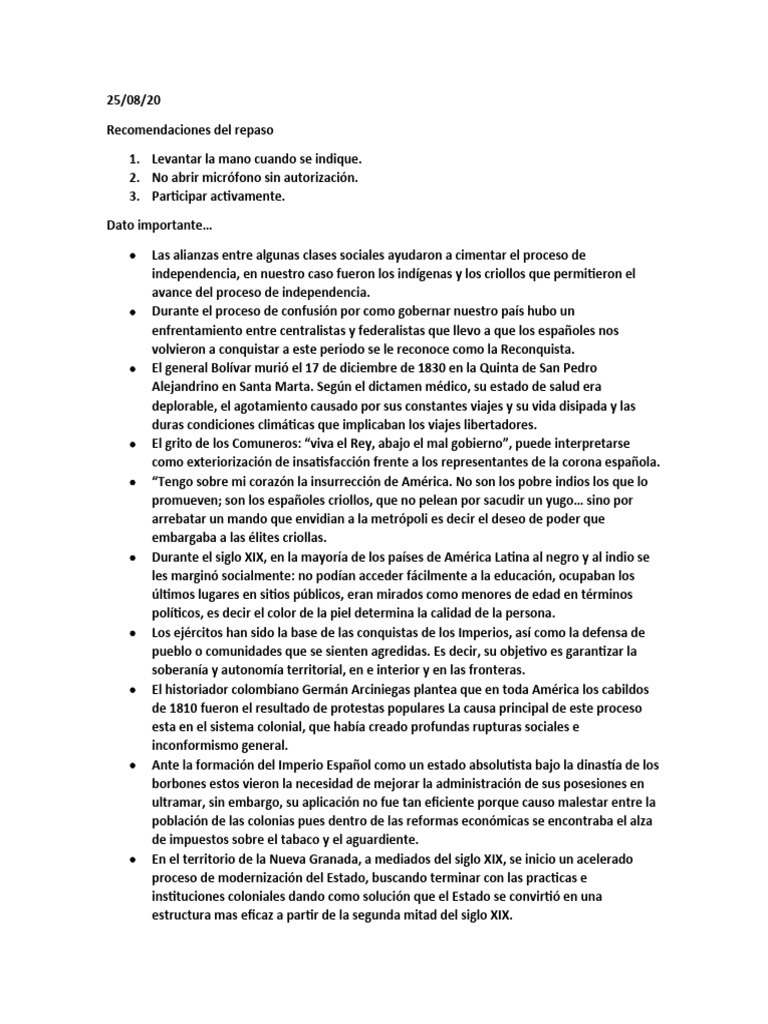 Datos Importantes de Historia. | PDF | Imperio español | España