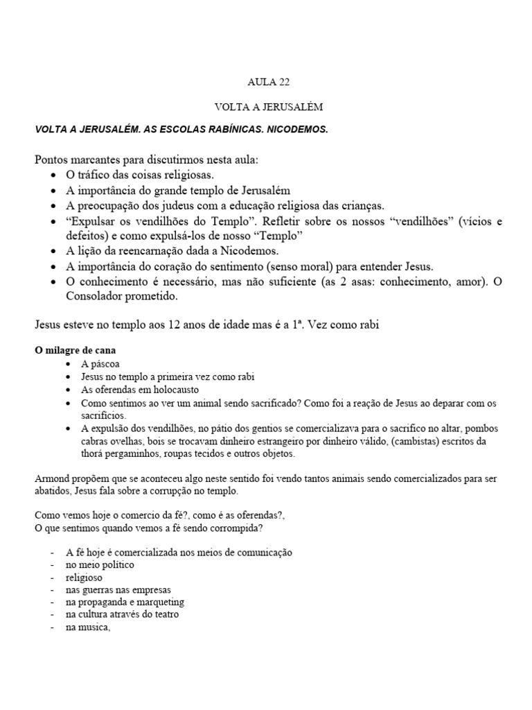 Aula 22 | PDF | Jesus | Elias