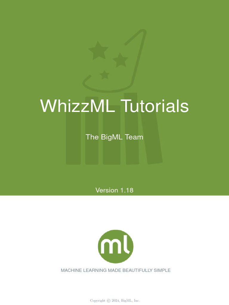 BigML WhizzML Tutorials | PDF | Cluster Analysis | Function (Mathematics)