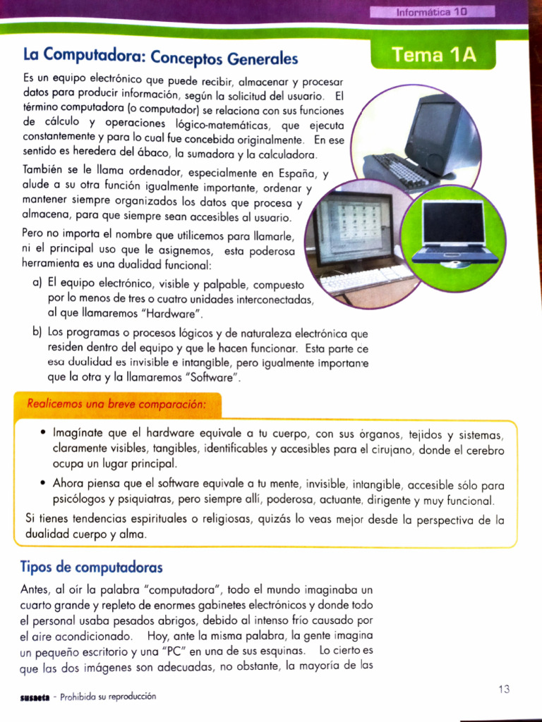 Introducción A Las Computadoras y Hardware | PDF | Almacenamiento de ...