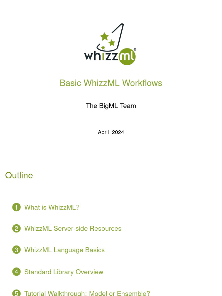 Basic WhizzML workflows | PDF | Scripting Language | Library (Computing)