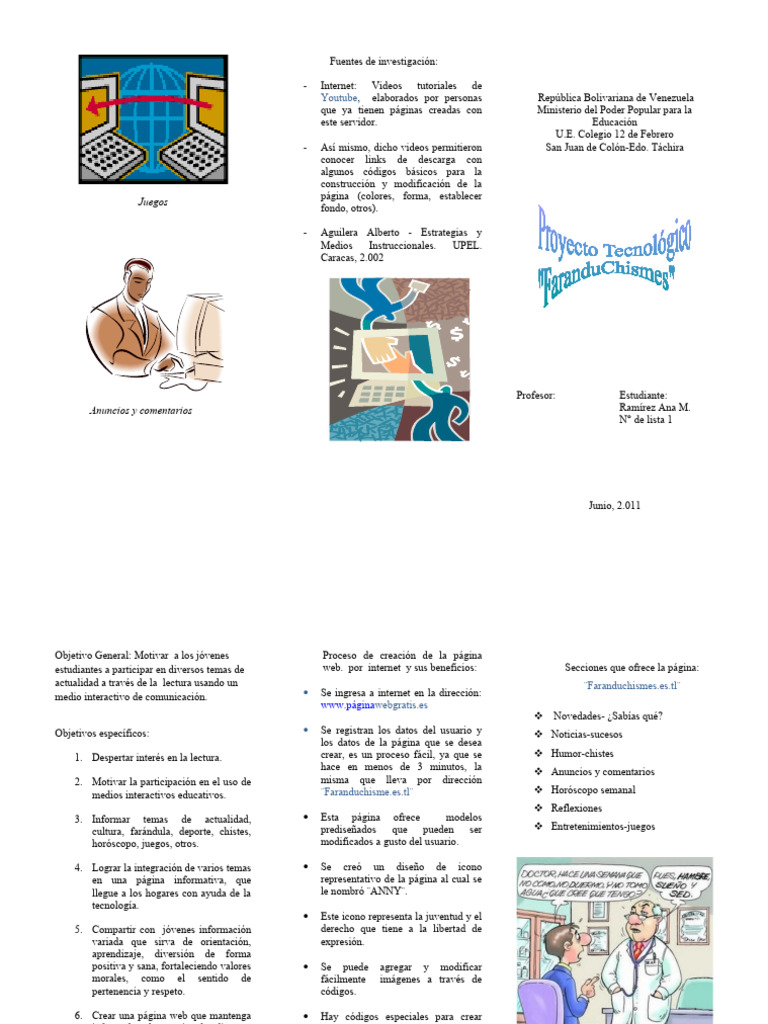 triptico pagina web | PDF | Red mundial | Internet y web