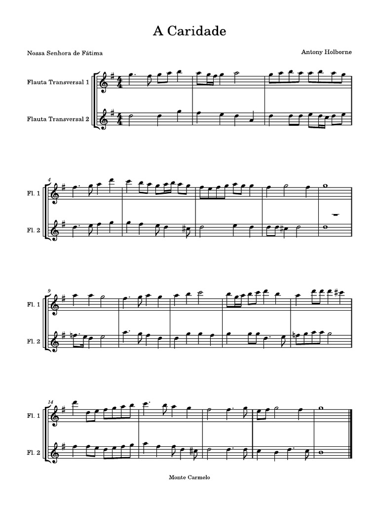 A Caridade - 2 Flautas | PDF