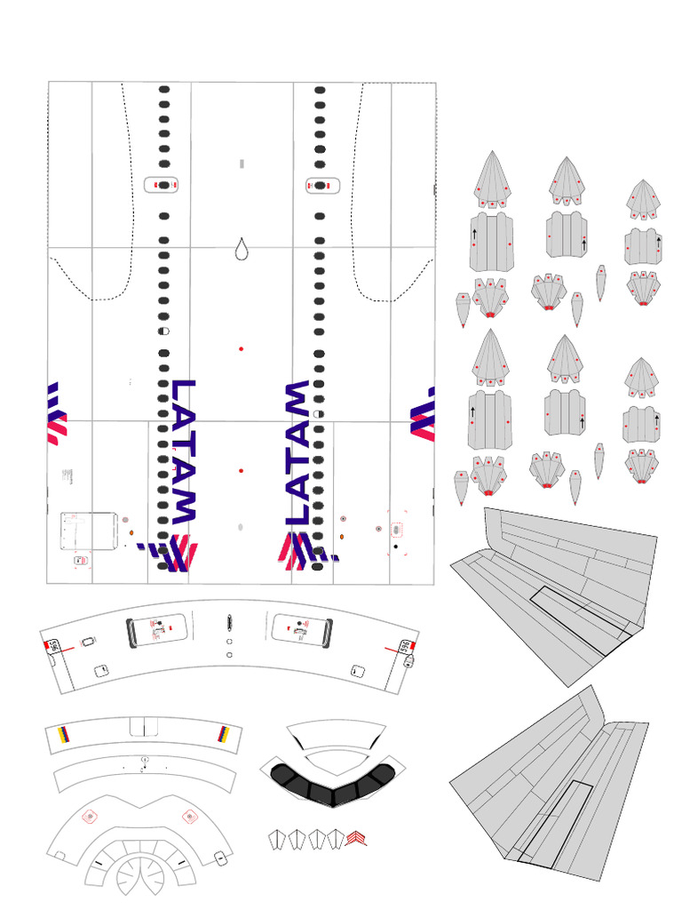 A321neo Latam Papercraft | PDF | Manufactured Goods | Equipment