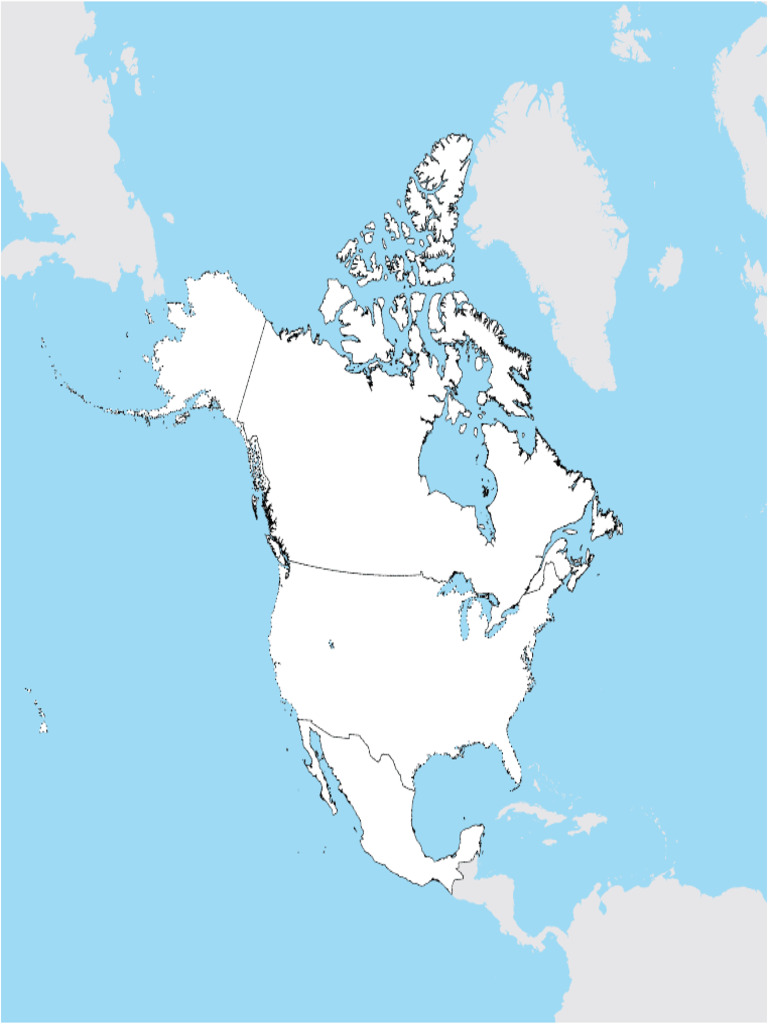 Mapa de America Del Norte Para Colorear (1) | PDF