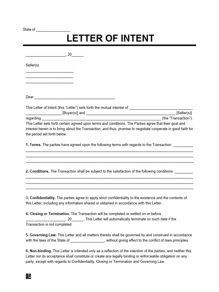 Letter of Intent Other | PDF | Civil Law (Legal System) | Government