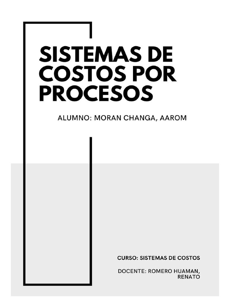Sistema de Costos Por Procesos | PDF | Personal