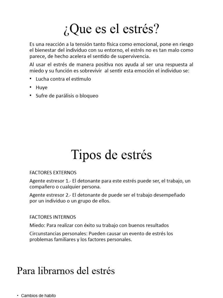 Qué es el estrés y cómo manejarlo | PDF | Estrés (biología) | Meditación