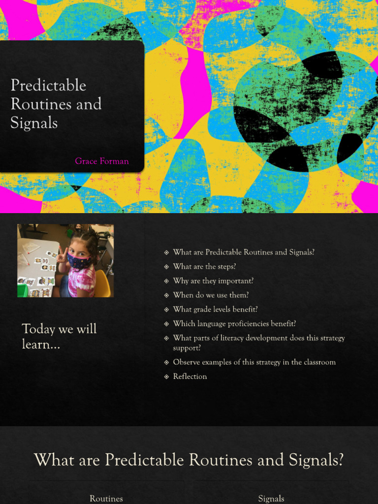 Teaching Demonstration Predictable Routines and Signals | PDF ... Teaching Demonstration Predictable Routines and Signals | PDF ...
