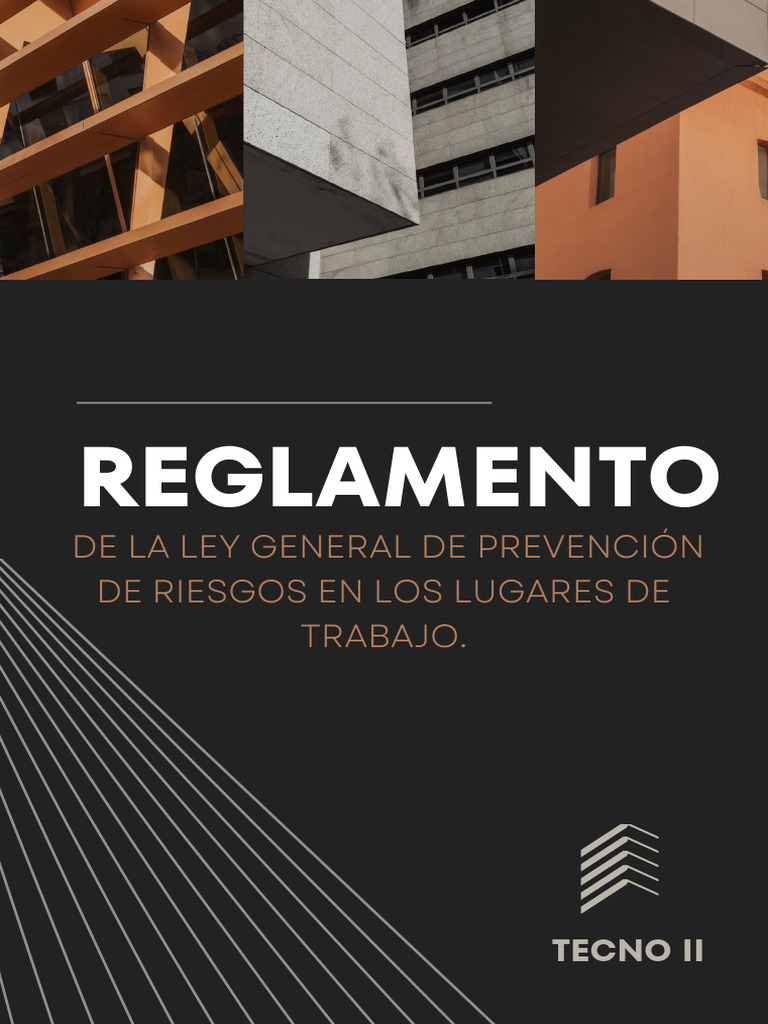 resumen de reglamento De La Ley General de Prevención de Riesgos en los Lugares de Trabajo ...