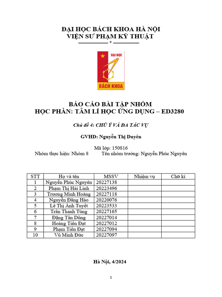 TÂM LÝ HỌC. LT1 | PDF