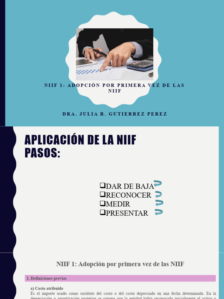 02-Sesion de Niif 1 | PDF | normas internacionales de INFORMACION ...