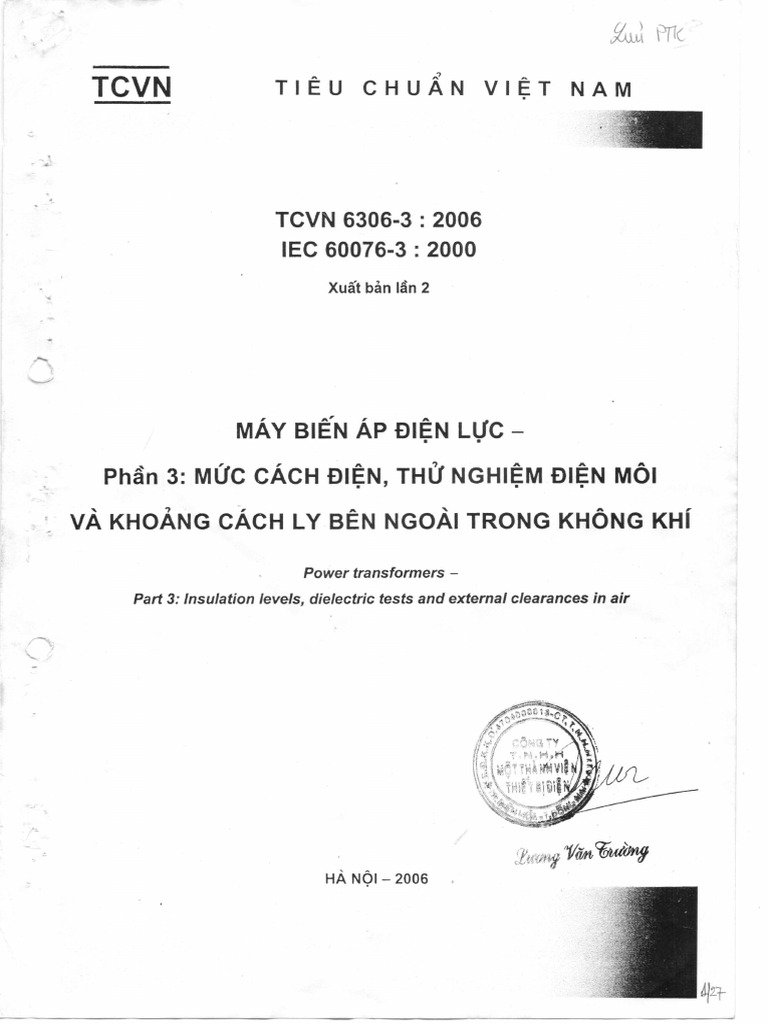 TCVN 6306-3_2006 IEC 60076-3_2000 | PDF