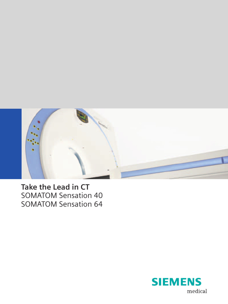 SOMATON Sensation 40 64 | PDF | Ct Scan | Medical Imaging