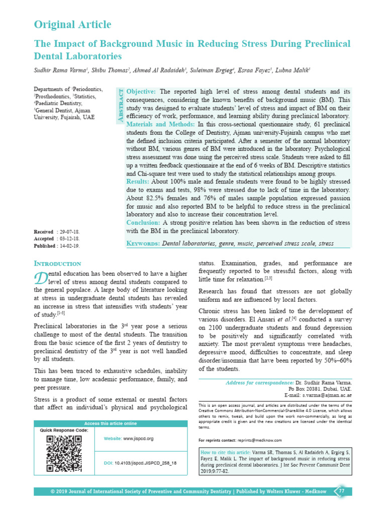 Jispcd 9 77 | PDF | Mental Disorder | Stress (Biology)