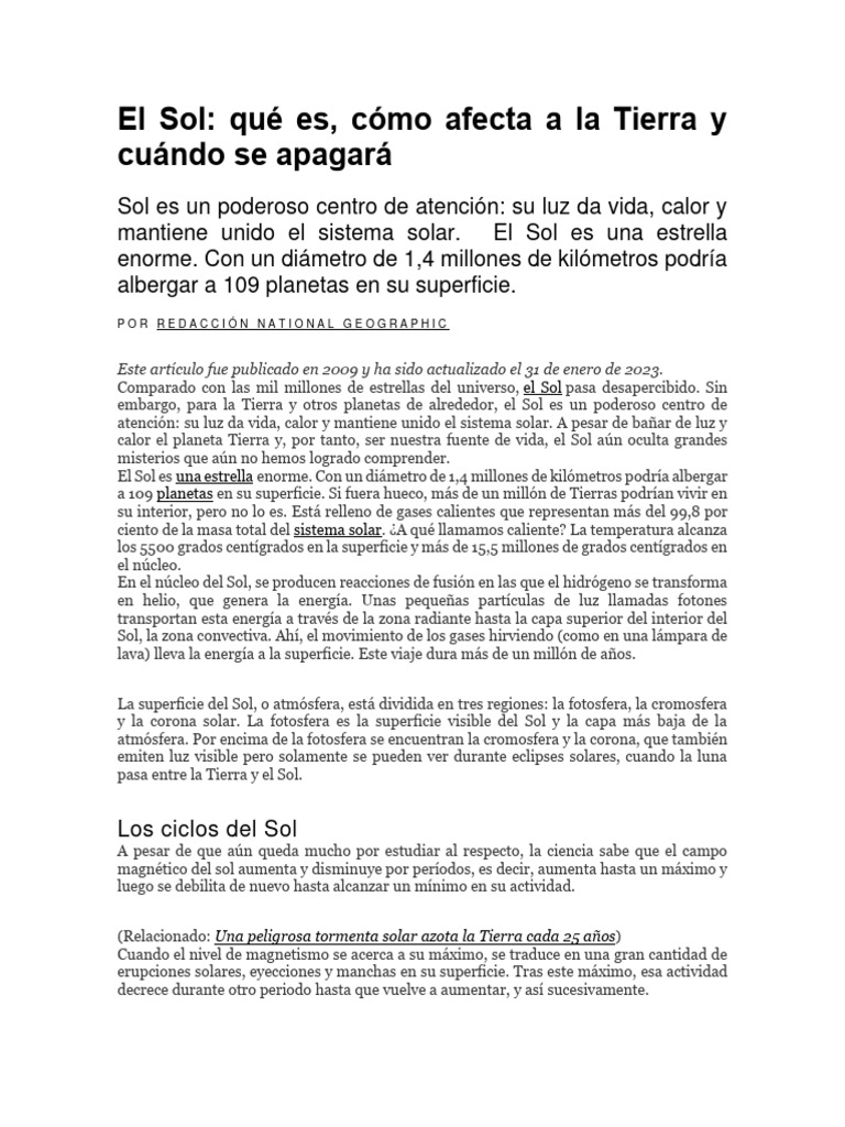 El Sol | PDF | Dom | Eclipse solar