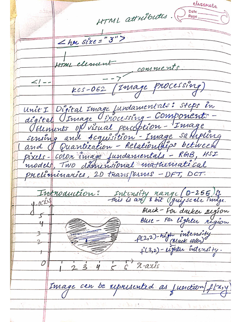 Image Processing Notes | PDF