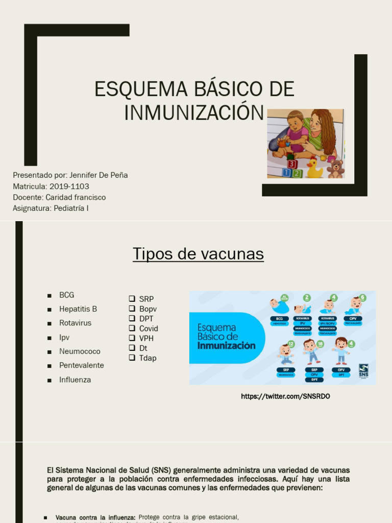 Esquema Básico de Inmunización ARREGLADA | Descargar gratis PDF | Vacunas | Vacunación