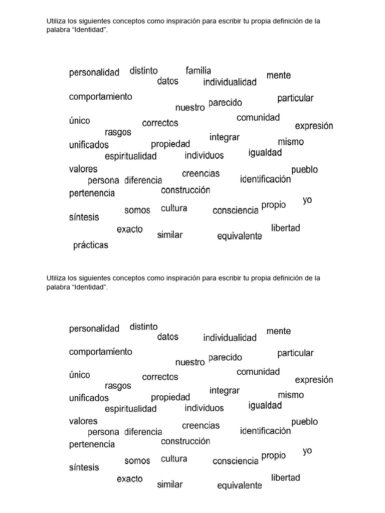 Definición Personal de Identidad | PDF | Relaciones personales, crianza ...