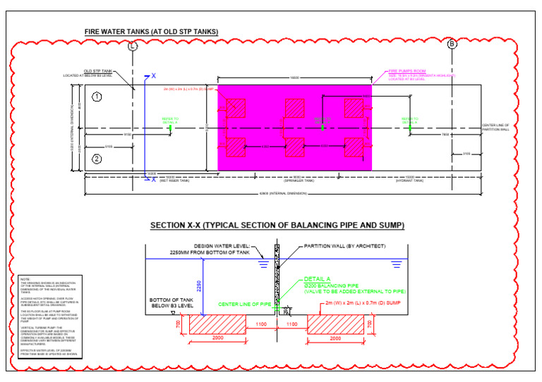 Fire Tanks and Pump Room (At OLD STP Tank) R3 | PDF | Pump | Pipe ...